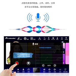 2024 New Type InAndOnkod KV-V5 Max Karaoke Player,with Wireless Mic,22'' Touch Screen Free Cloud Download,Professional Karaoke System Fit for Home Party KTV DJ Bar