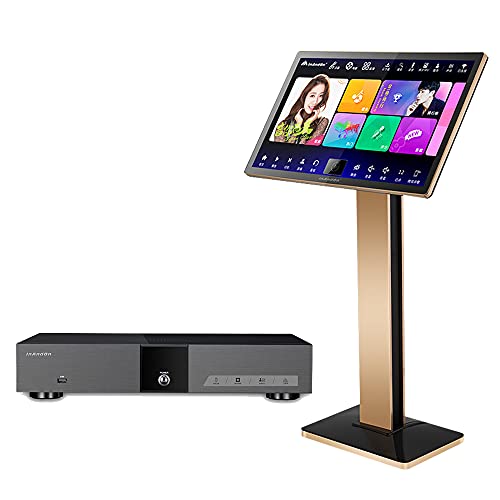 2024 New Type InAndOnkod KV-V5 Max Karaoke Player,with Wireless Mic,22'' Touch Screen Free Cloud Download,Professional Karaoke System Fit for Home Party KTV DJ Bar