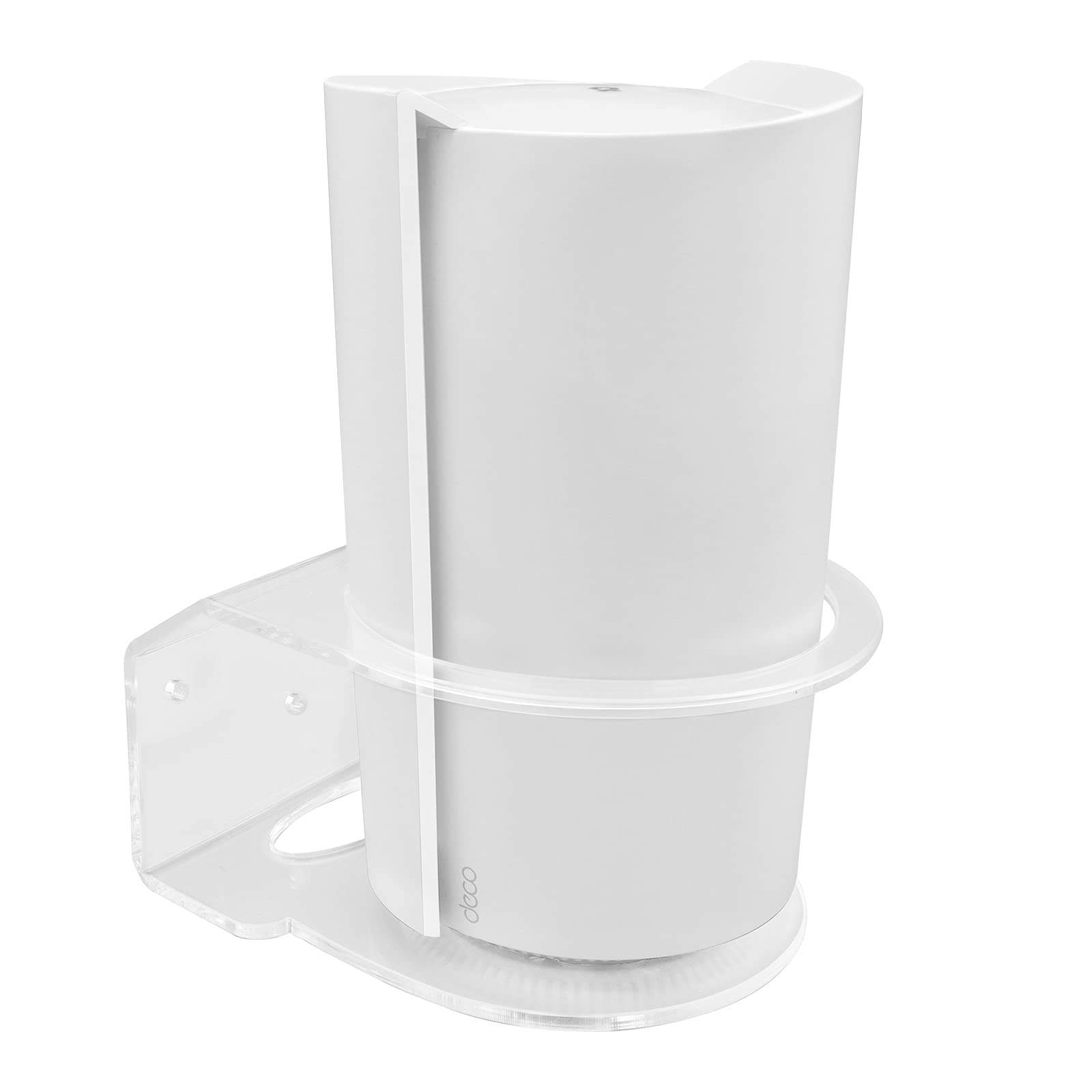 HOLACA Wall Mount Holder for TP-Link Deco X90 WiFi 6 Mesh WiFi(AX6600) Compatible Linksys 6E,Simple and Sturdy Acrylic Wall Mount Holder Stand Bracket (2Pack)