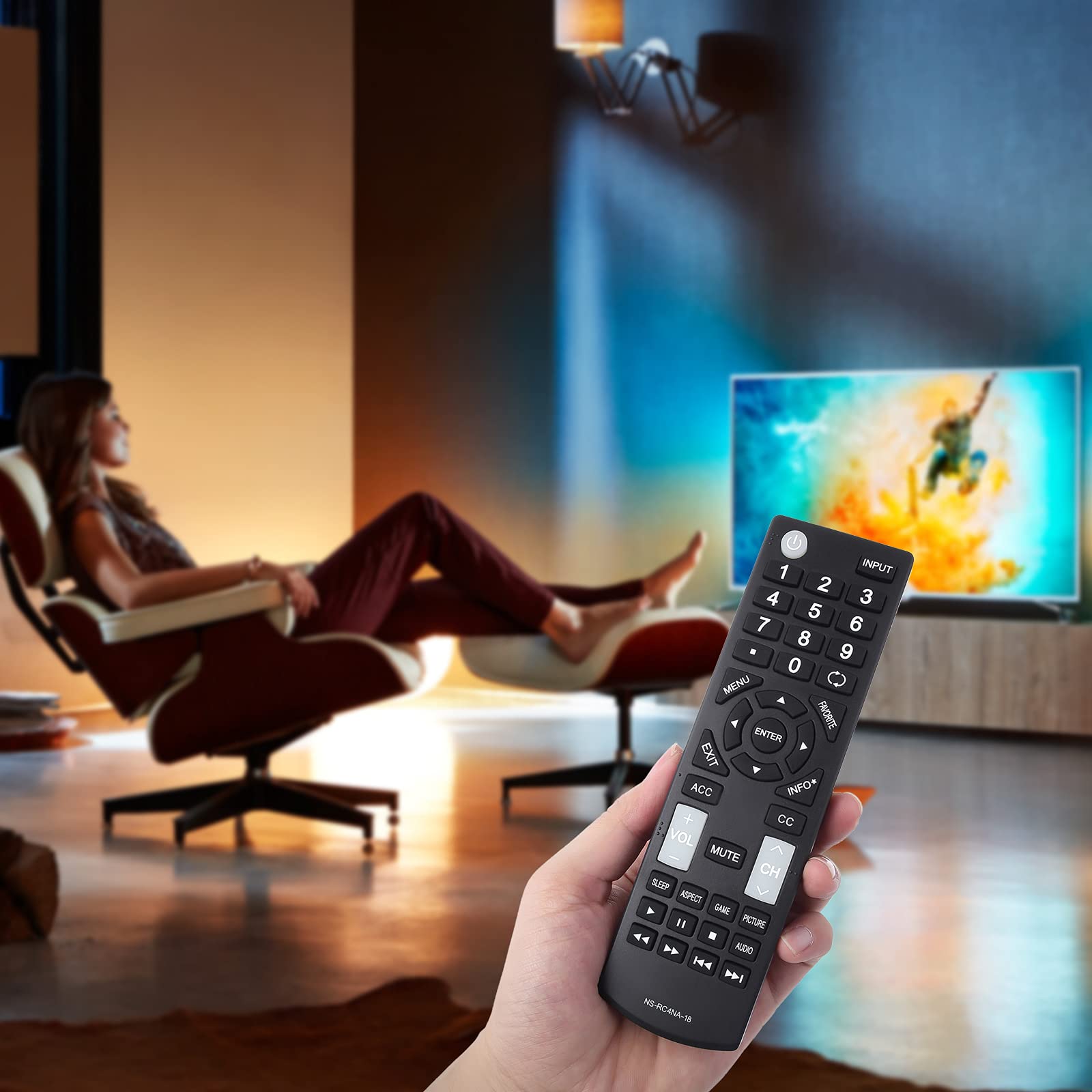 Universal for All Insignia TV Remote Control, LED LCD HDTV TVs