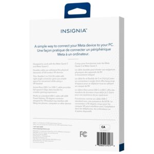 Insignia 16.4' USB-C Virtual Reality Headset Cable for Oculus Quest 2 and Oculus Quest - Black - Model: NS-VR5MCC