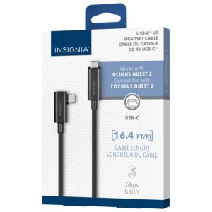 Insignia 16.4' USB-C Virtual Reality Headset Cable for Oculus Quest 2 and Oculus Quest - Black - Model: NS-VR5MCC