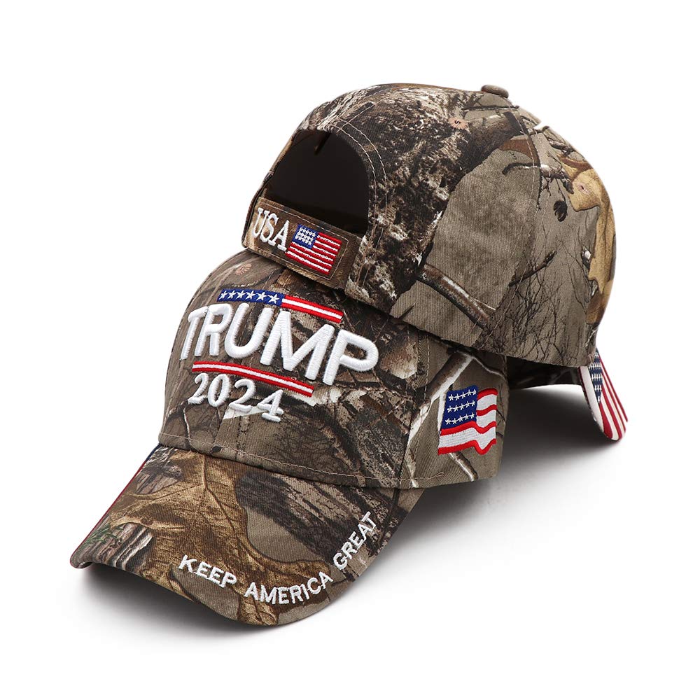 Trump 2024 Hat Donald Trump Hat 2024 Keep America Great Hat MAGA Camo Embroidered Adjustable Baseball Cap