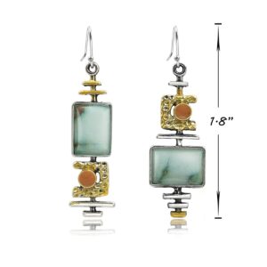 JA.S.JR Designed Boho Earrings Gold Drop Dangle Earrings for Women, silver-plated-base