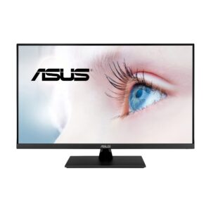 asus 31.5” 2k monitor (vp32aq) - wqhd (2560 x 1440), ips, 100% srgb, hdr10, 75hz, speakers, adaptive-sync/freesync, low blue light, eye care, vesa mountable, frameless, displayport, hdmi, tilt,black