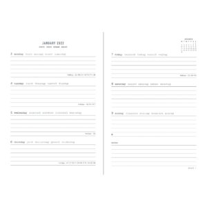 Letts Serenity A6 Week to View 2022 Diary - Ocean