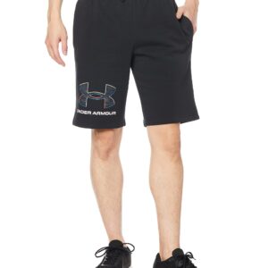 Under Armour Rival Fleece Graphic Shorts Black/White LG