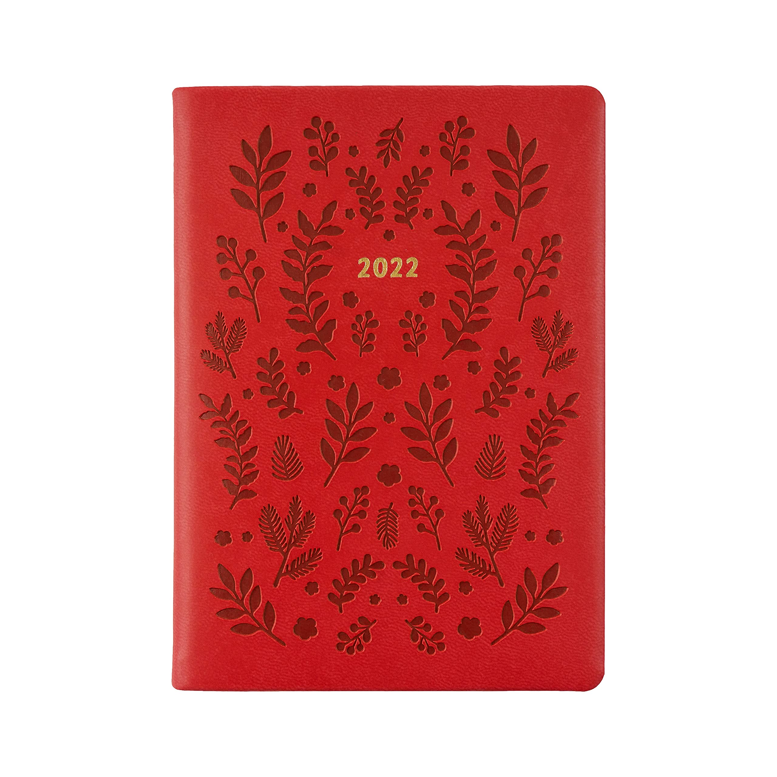 Letts Woodland A6 Week to View 2022 Diary - red