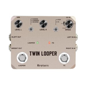 keytars twin looper electric guitar effect pedal loop station 11 types of play with 10 minut for guitarists goldenes of recording time