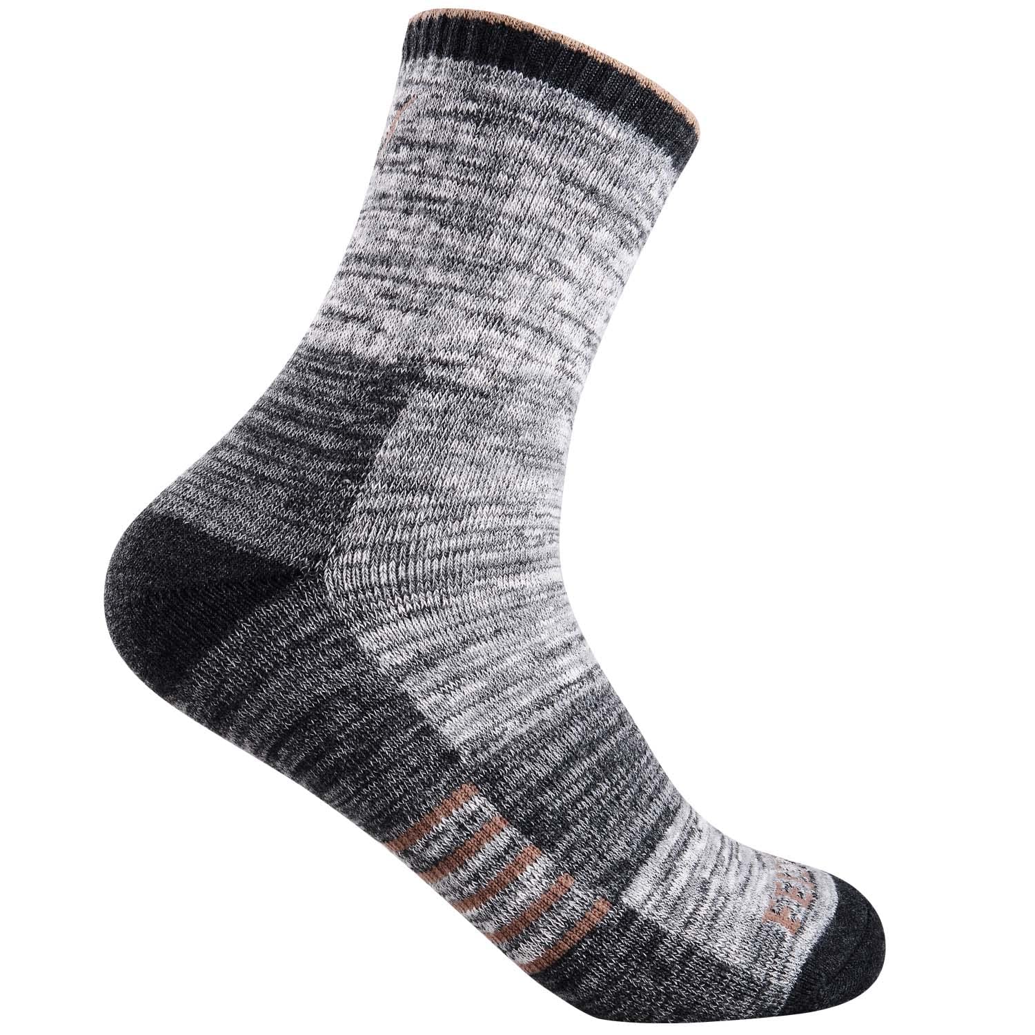 FEIDEER Men's Women's Hiking Walking Socks, Moisture Wicking Cotton Cushion Quarter Crew Socks (TJ-2-5MS20305-L)