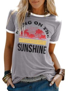 nlife bring on the sunshine graphic short sleeves tees blouses for women tops sweaters for women