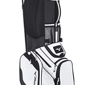 Mizuno BR-D4 6-WAY Stand Bag, White-Black