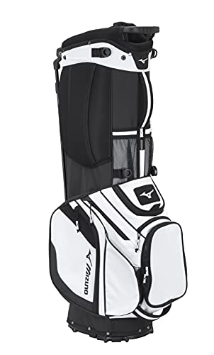 Mizuno BR-D4 6-WAY Stand Bag, White-Black