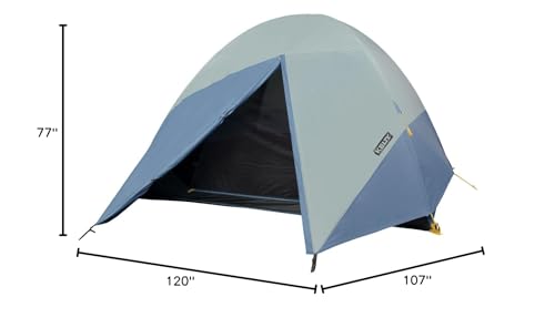 Kelty Discovery Element Camping Tent, 4 or 6 Person Storm Worthy Campsite Shelter, Fiberglass Poles, Pre-Attached Guylines, Stuff Sack Included (6 Person)