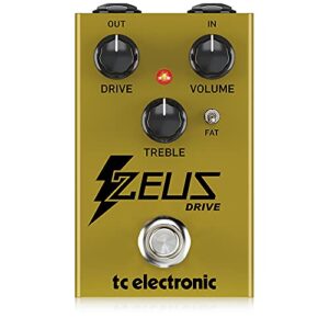 tc electronic zeus drive overdrive legendary dynamic overdrive boost pedal with fat mod switch and optional buffered bypass