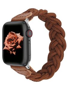 wearlizer stretchy braided band compatible with apple watch bands women 38mm 40mm 41mm 42mm 44mm 45mm 49mm slim elastic solo loop strap woven bracelet for iwatch ultra 2 series 9 8 se 7 6 5 4 3 2 1