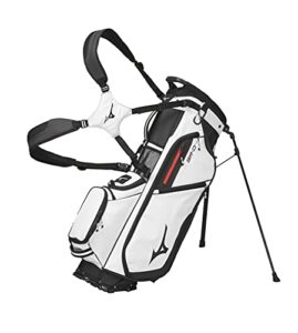 mizuno br-d4 6-way stand bag, white-black