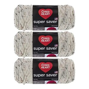 red heart bulk buy super saver yarn (3-pack) (aran fleck)