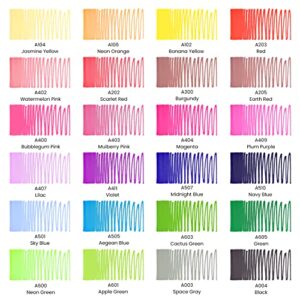 ARTEZA Permanent Markers, Set of 24, Fine Tip, Retro Pop Colors