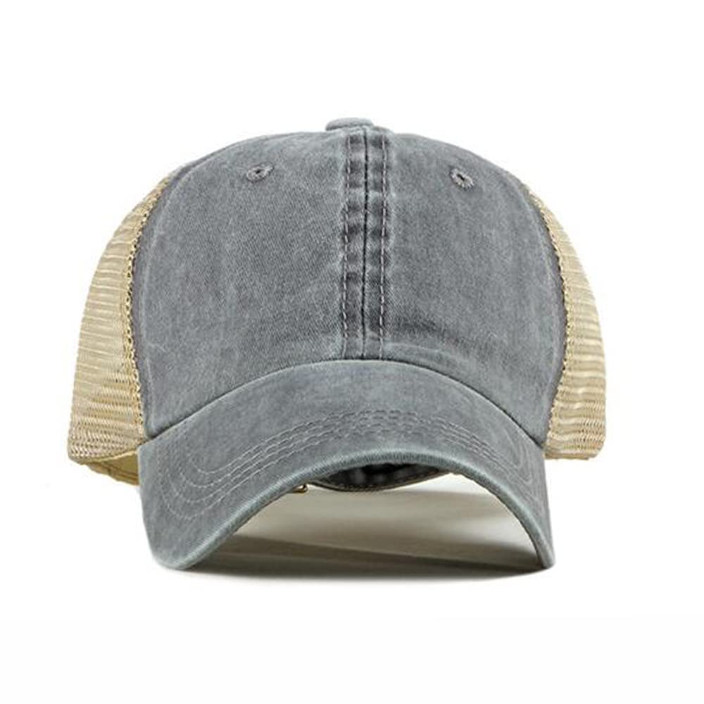 Croogo Men Women Summer Mesh Baseball Cap Quick Dry Cooling Sun Protection Golf Cap Running Adjustable Snapback Hat,Gray-ZM02