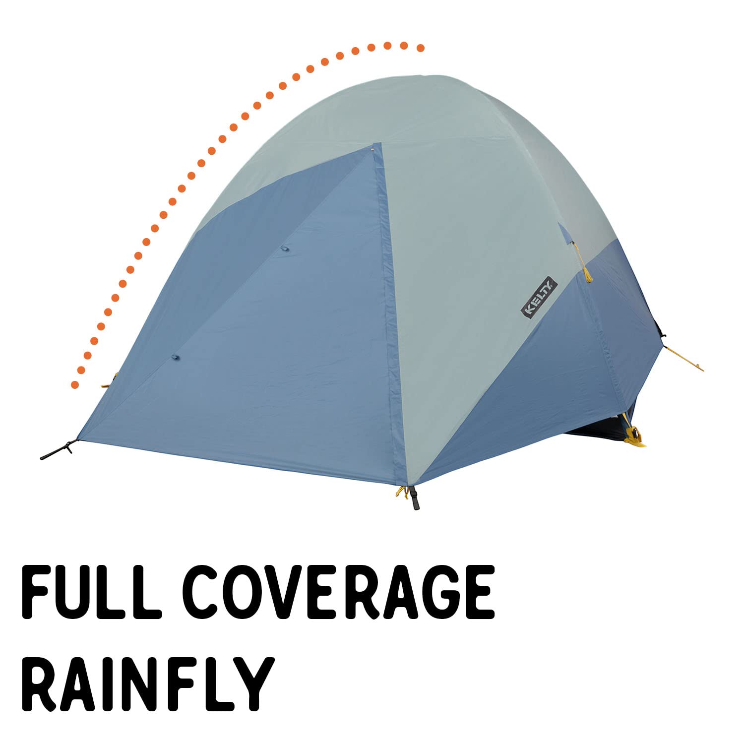 Kelty Discovery Element Camping Tent, 4 or 6 Person Storm Worthy Campsite Shelter, Fiberglass Poles, Pre-Attached Guylines, Stuff Sack Included (6 Person)