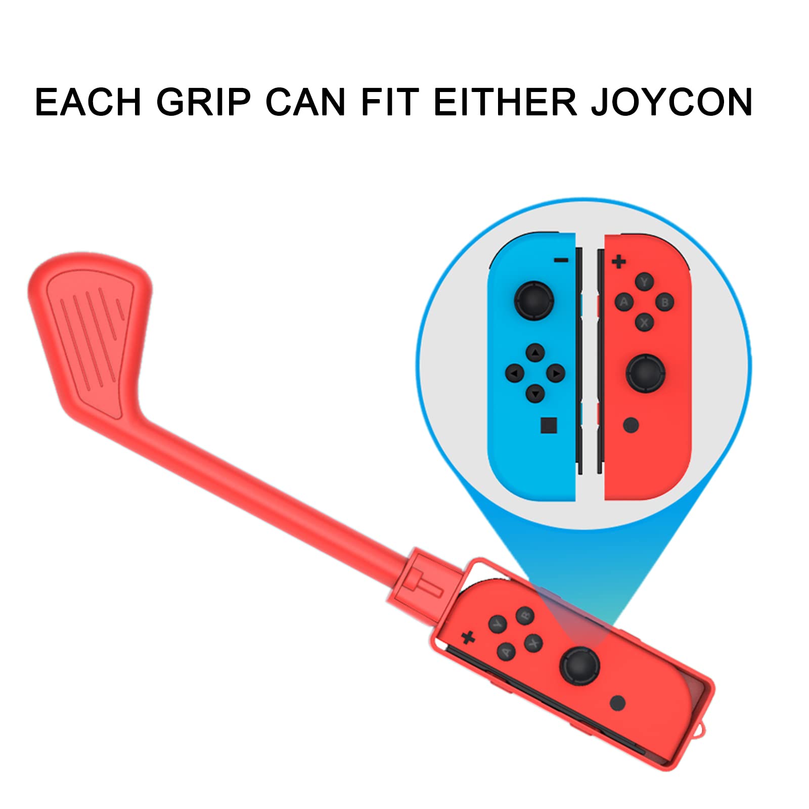 Golf Clubs，2 Pack Set，Compatible with Mario Golf: Super Rush , For Switch Game