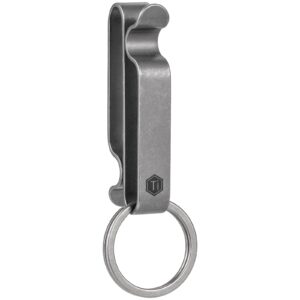 keyunity km00 titanium belt loop keychain clip double side quick release key holder with detachable key ring (stonewashed)