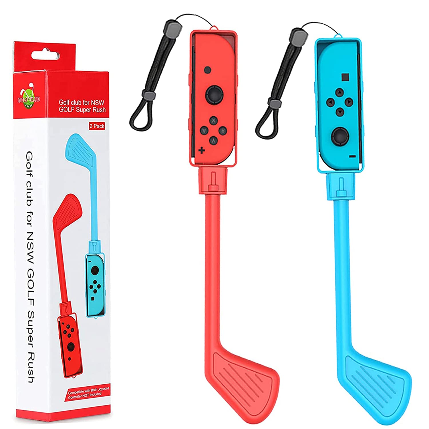 Golf Clubs，2 Pack Set，Compatible with Mario Golf: Super Rush , For Switch Game