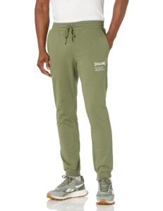 spalding men's activewear branded jogger sweatpant, olivine, large