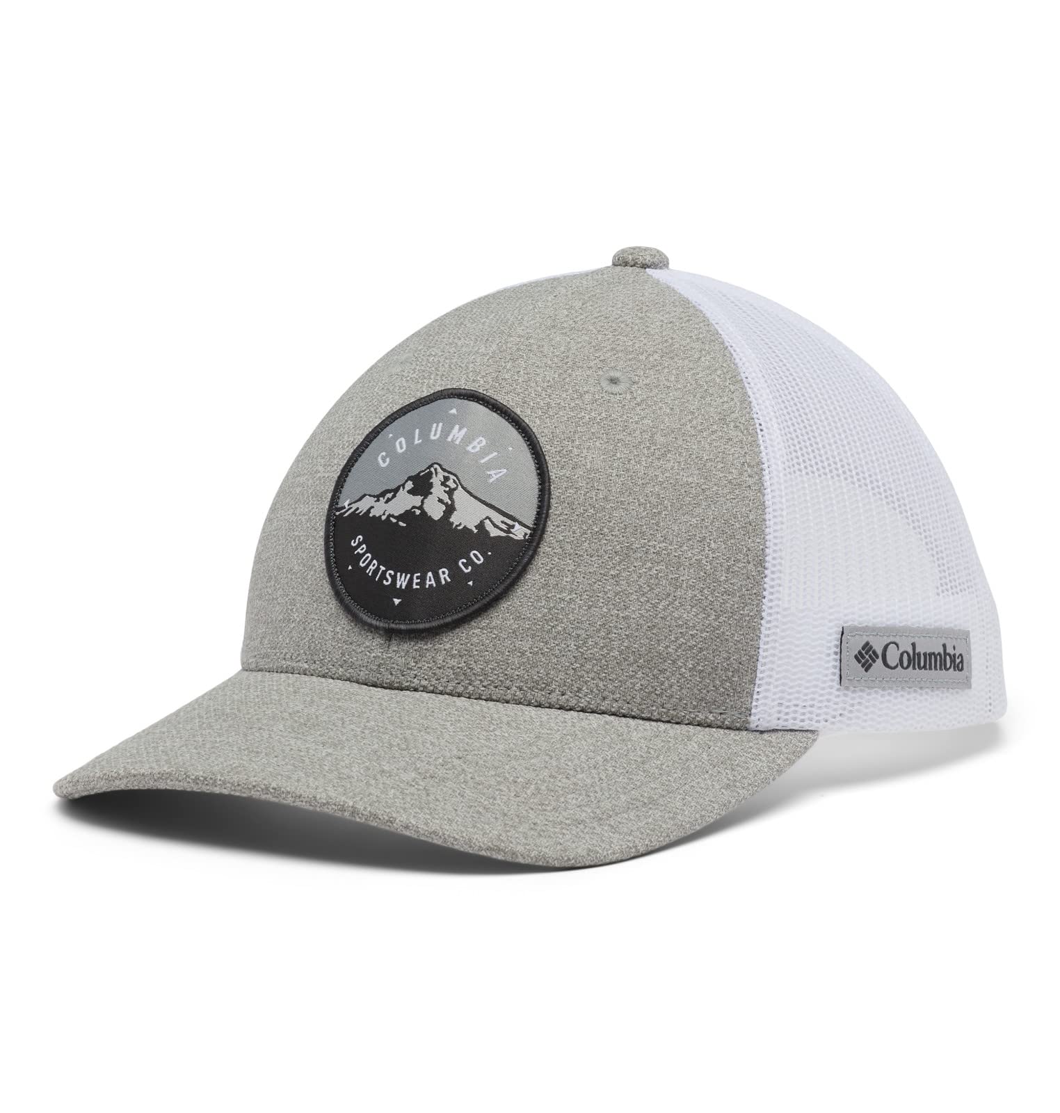 Columbia Women's Mesh Snap Back - High, Columbia Grey Heather Mt Hood Circle Patch, One Size