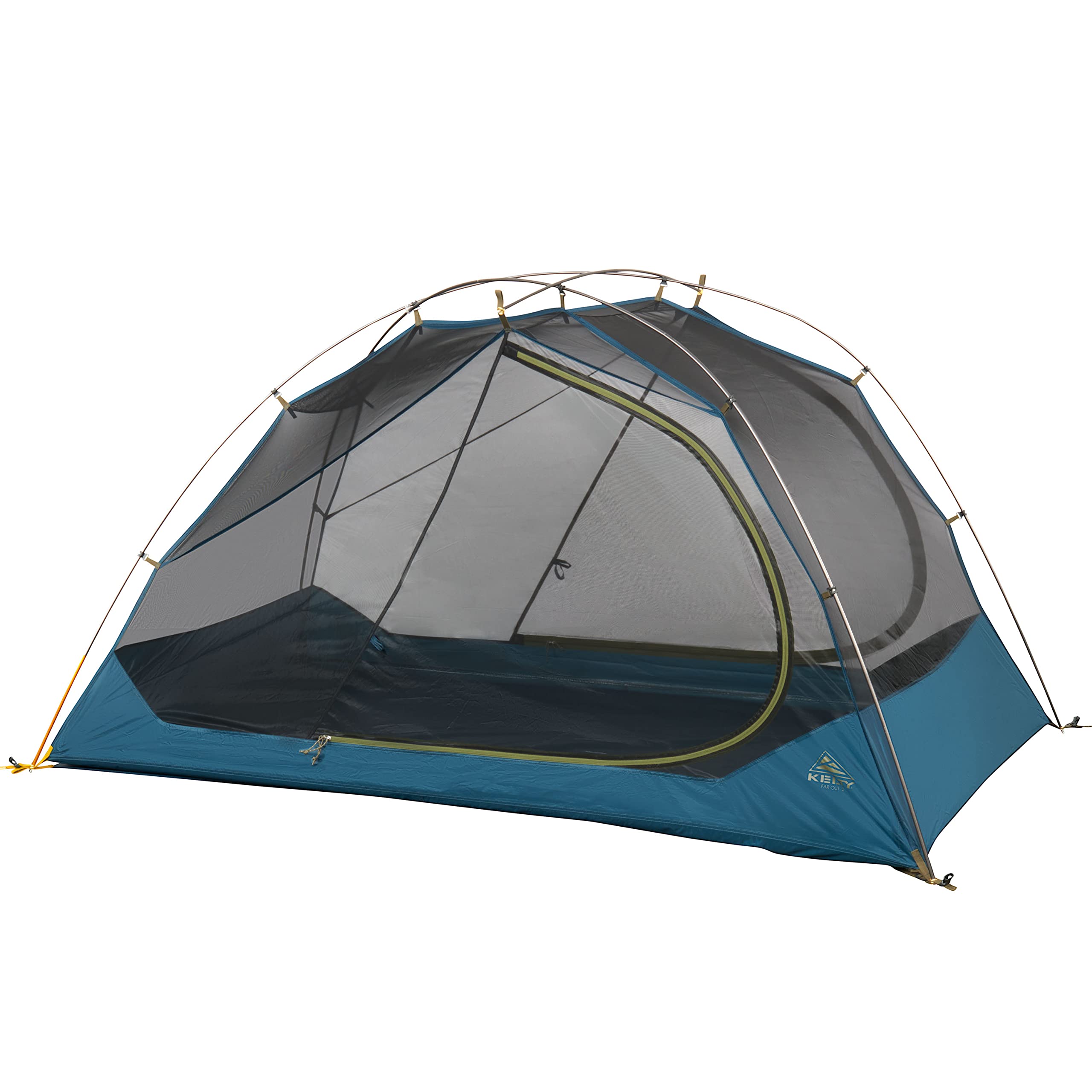 Kelty Far Out Backpacking Tent + Tent Footprint Package, 2 or 3 Person Capacity, Backpacking Starter Kit and Camping Shelter, Stuff Sack Included (2 Person)