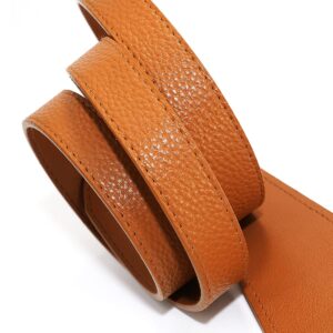 Glamorstar Women Leather Belts Vintage Irregular Waist Belt for Dresses Tie Knot Waistband Belt Brown 120CM/47.2IN