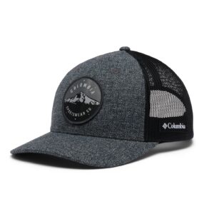 columbia women's mesh snap back - high, grill heather mt hood circle patch, one size