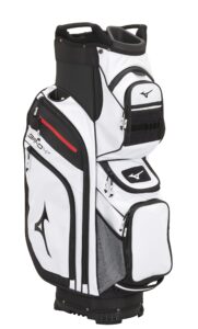 mizuno br-d4c cart bag, white-black