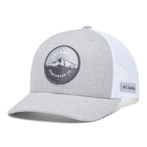 Columbia Women's Mesh Snap Back - High, Columbia Grey Heather Mt Hood Circle Patch, One Size