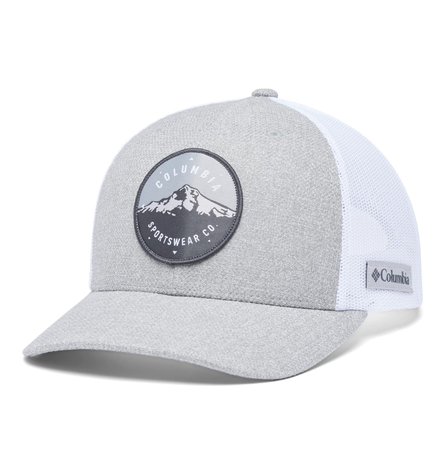 Columbia Women's Mesh Snap Back - High, Columbia Grey Heather Mt Hood Circle Patch, One Size