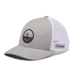 columbia women's mesh snap back - high, columbia grey heather mt hood circle patch, one size