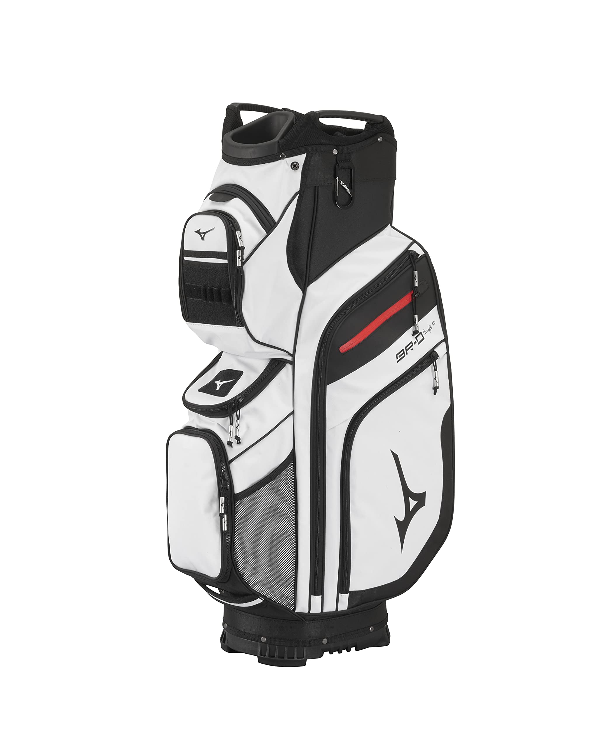 Mizuno BR-D4C Cart Bag, White-Black