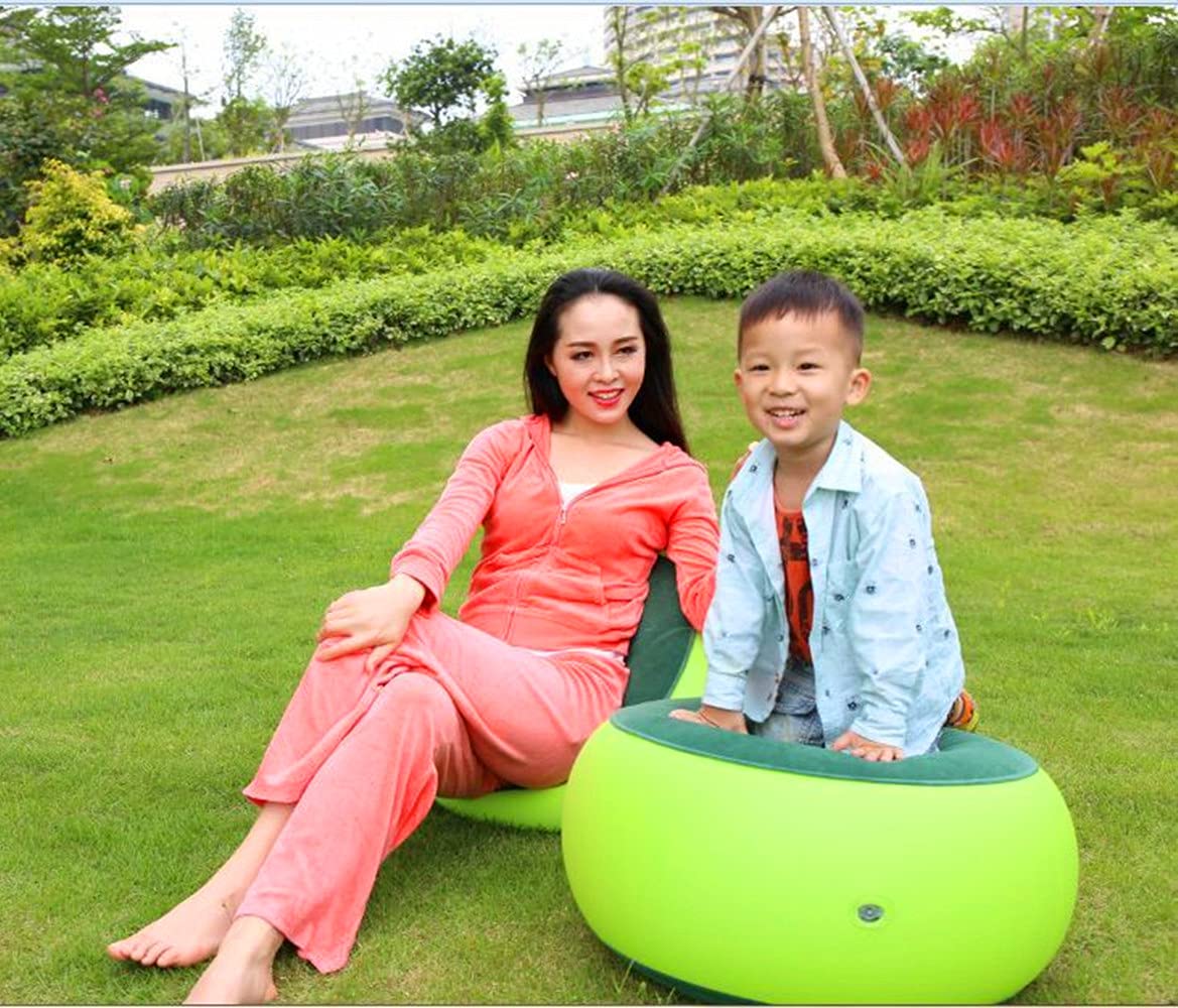 Berocia Portable Outdoor Inflatable Stool Round Air Chair Footrest Cushion for Home Office Travel Patio Garden Yoga Camping 22 inch Diameter Flocking Surface