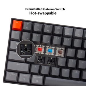 Keychron K4 Hot swappable Wireless Bluetooth/USB Wired Mechanical Gaming Keyboard, 96% Layout 100 Keys Computer Keyboard with Gateron G Pro Brown Switch White LED Backlight for Mac Windows-Version 2