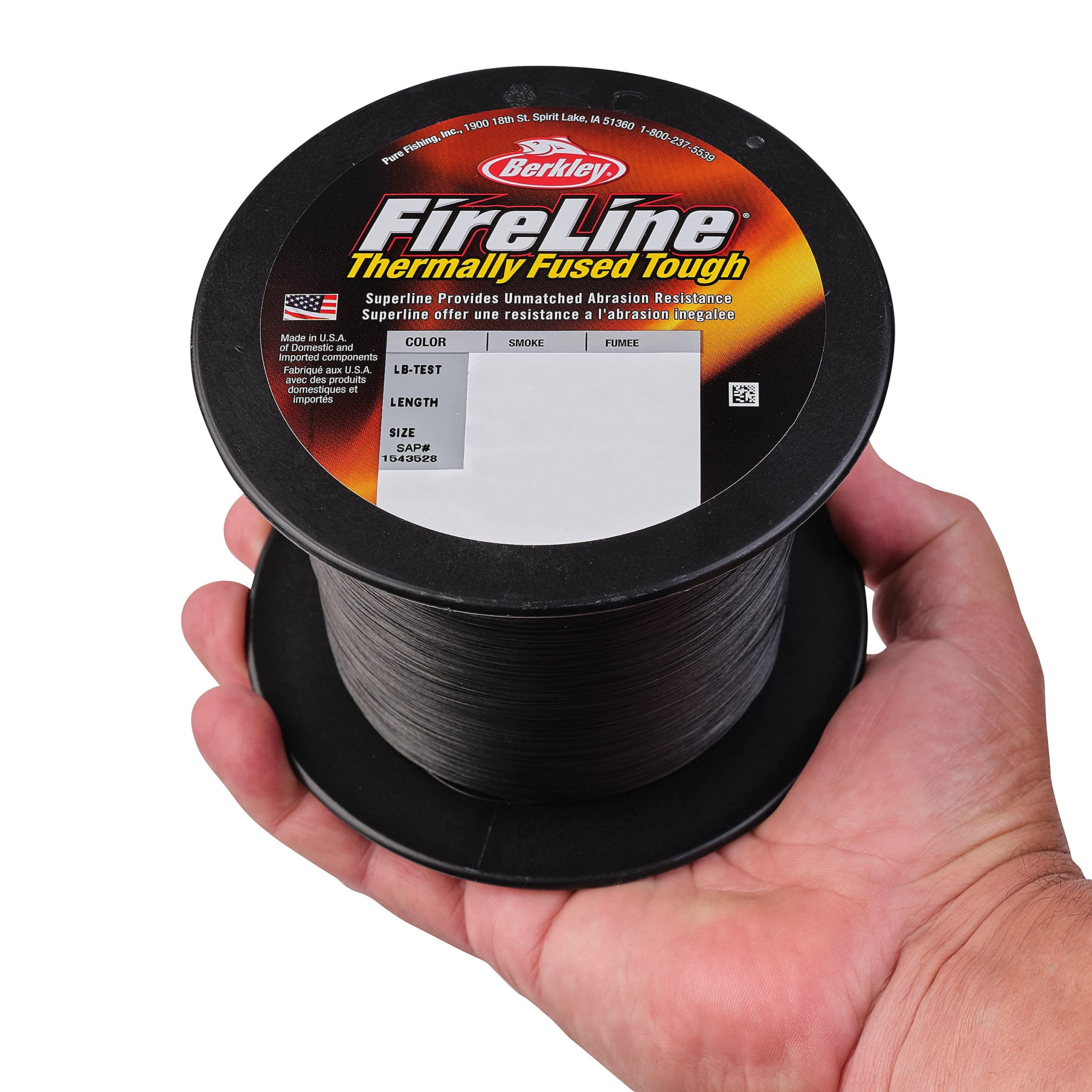 Berkley FireLine® Superline, Smoke, 10lb | 4.5kg, 1500yd | 1371m Fishing Line, Suitable for Freshwater Environments