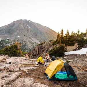 Kelty Far Out Backpacking Tent + Tent Footprint Package, 2 or 3 Person Capacity, Backpacking Starter Kit and Camping Shelter, Stuff Sack Included (2 Person)