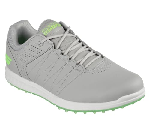 Skechers Men's Pivot Spikeless Golf Shoe, White/Gray, 13