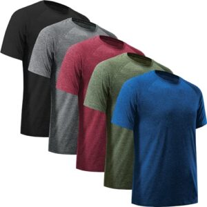 bvnsoz men's workout shirts moisture wicking athletic shirts for men quick dry active men's gym t shirts