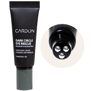 cardon | dark circle eye rescue for men and women | under eye roller for puffy eyes, dark circles, eye bags, wrinkles | made with peptides, niacinamide, hyaluronic acid | under eye stick massager