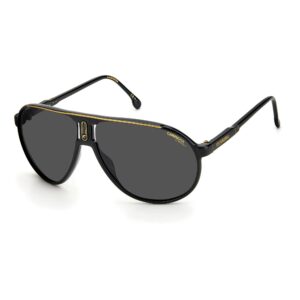 carrera unisex sunglass style champion65/n pilot, black/grey, 62mm, 12mm