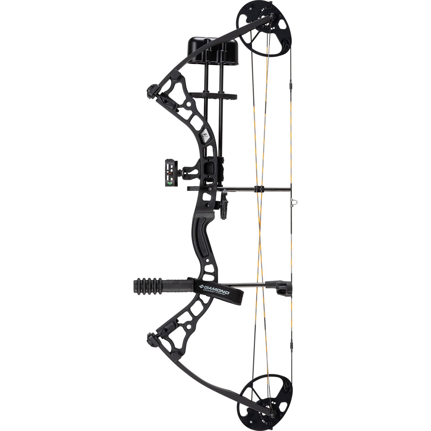 DIAMOND ARCHERY Infinite 305 Adjustable Fully Accessorized Hunting Compound Bow - 7-70 LBS Draw Weight, 19"-31" Draw Length, 305 FPS, Right Hand, Black