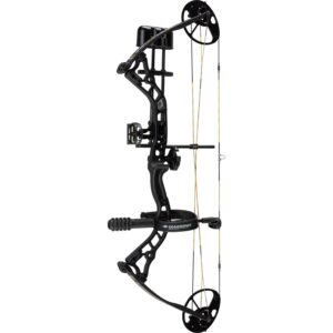 DIAMOND ARCHERY Infinite 305 Adjustable Fully Accessorized Hunting Compound Bow - 7-70 LBS Draw Weight, 19"-31" Draw Length, 305 FPS, Right Hand, Black