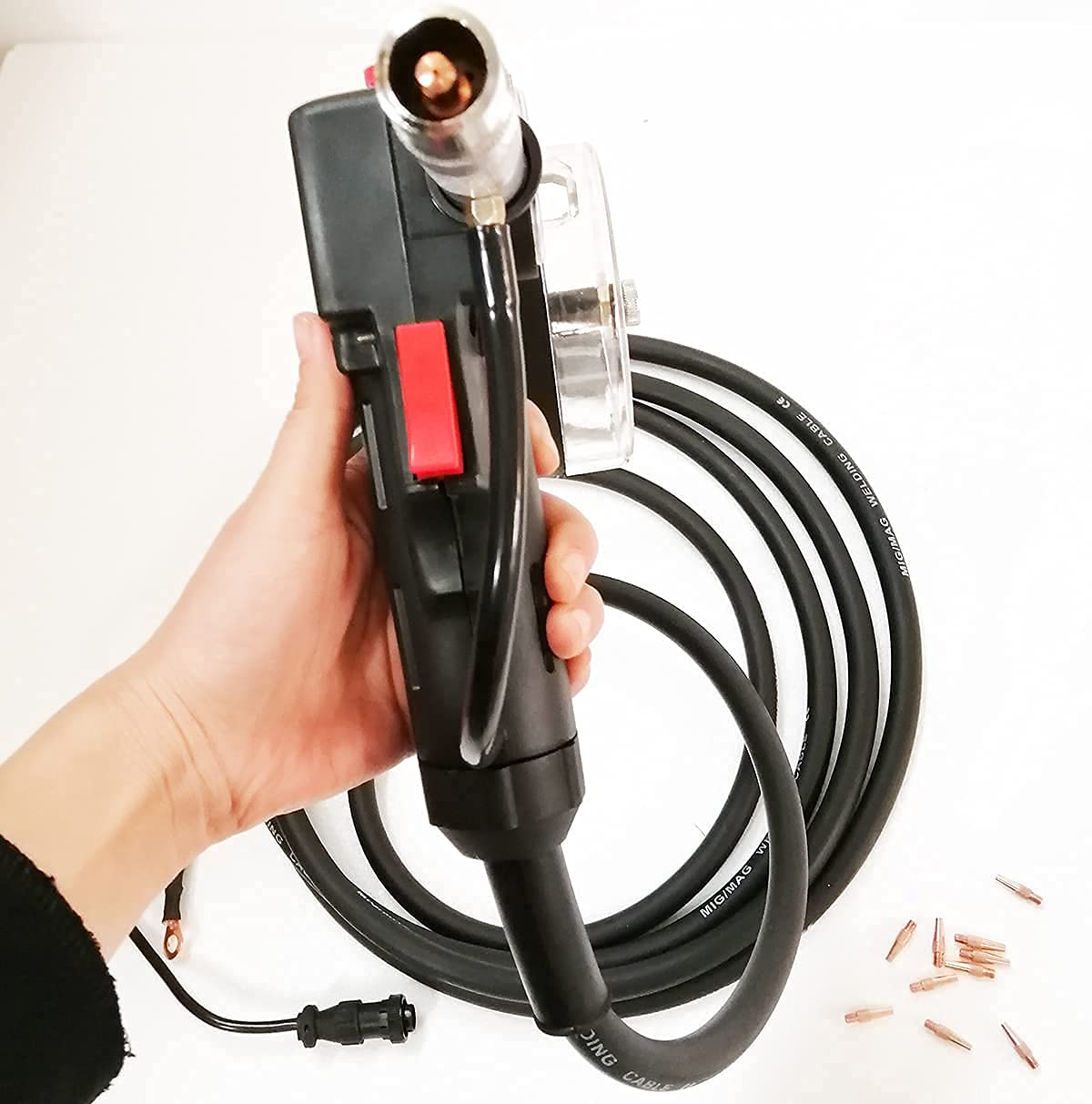 PreAsion Aluminum Spool Gun Fit Miller210 Spoolmate 3035 5M(16ft) Cable DC24V Welding Tool Welding Machine AccessoriesNot Original