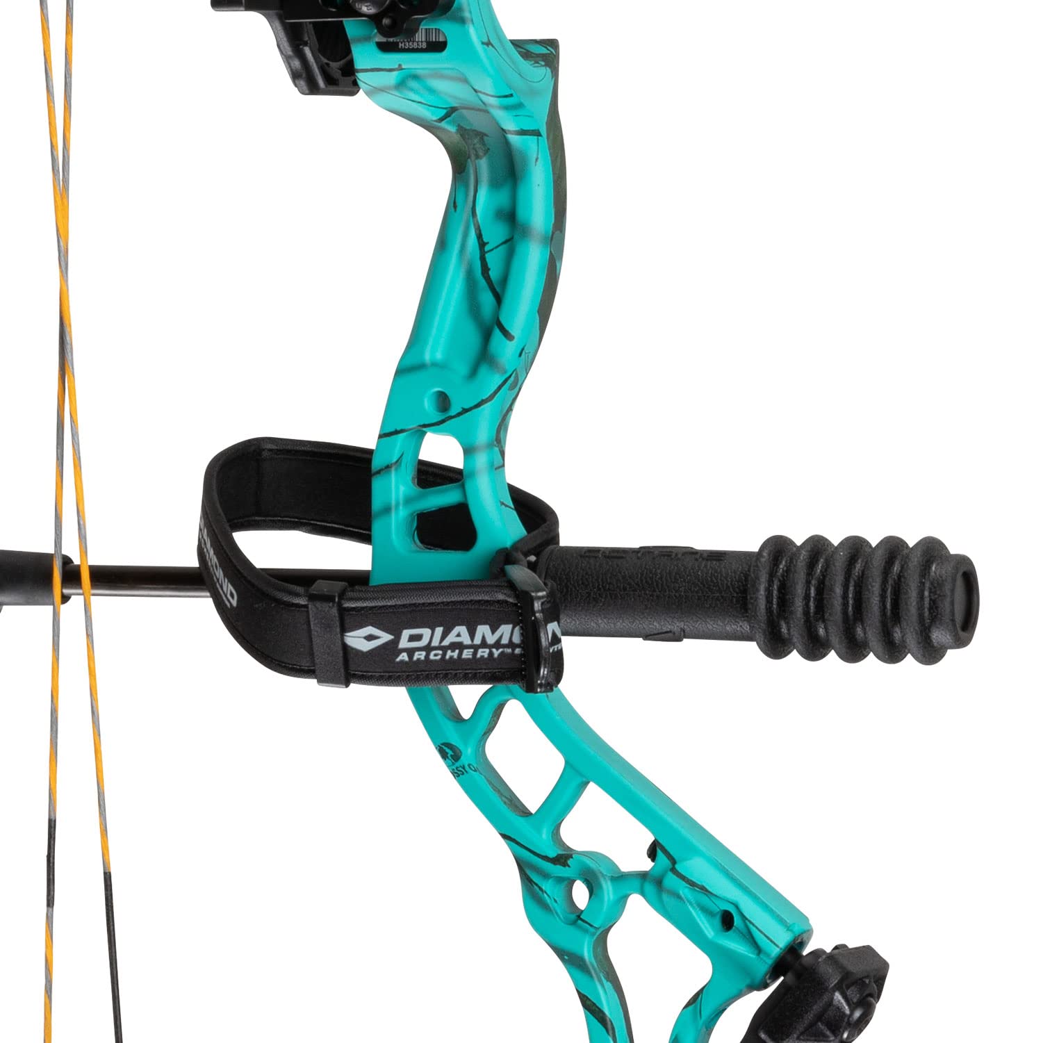 DIAMOND ARCHERY Infinite 305 Adjustable Fully Accessorized Hunting Compound Bow - 7-70 LBS Draw Weight, 19"-31" Draw Length, 305 FPS, Right Hand, Teal Country Root